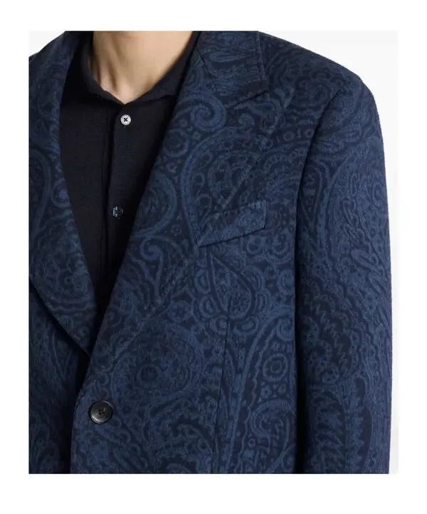 Etro Wool And Cashmere Jacquard Coat