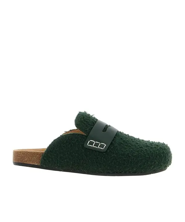 J.W.ANDERSON Felt Loafer Mules - Pine