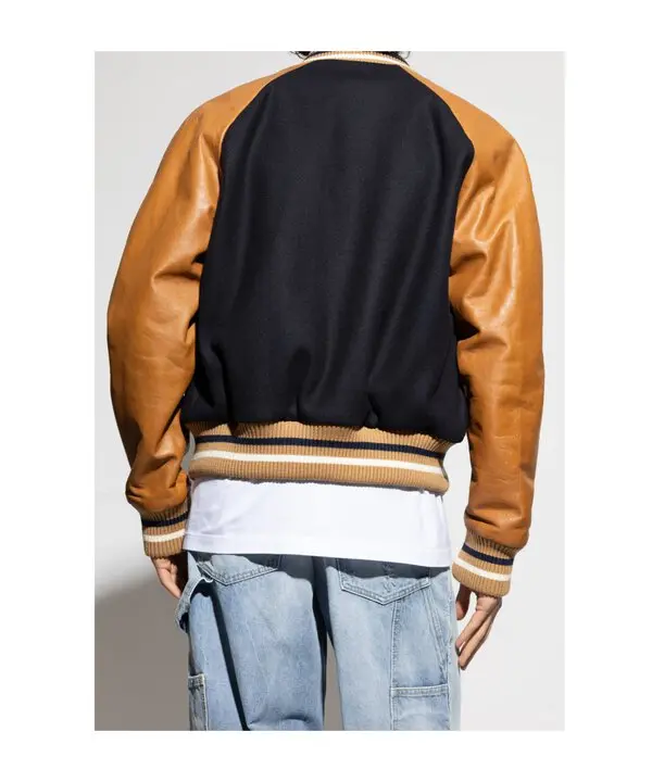 Dsquared2 Logo Patch Buttoned Varsity Jacket