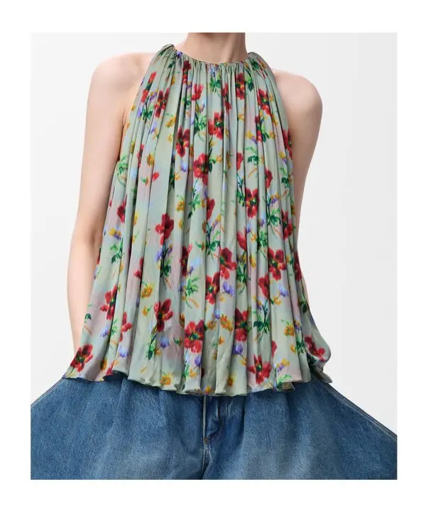Loewe Sleeveless Floral Print Top