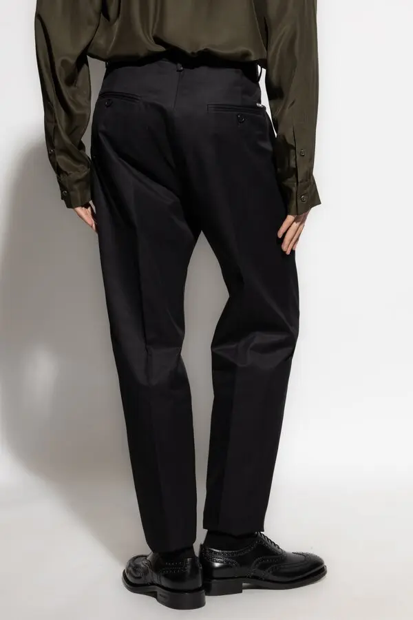 Dsquared2 One Pleat Tapered Leg Trousers - Black