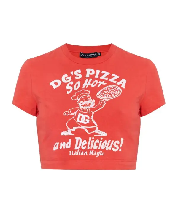 Dolce & Gabbana Cropped Graphic Print T-shirt