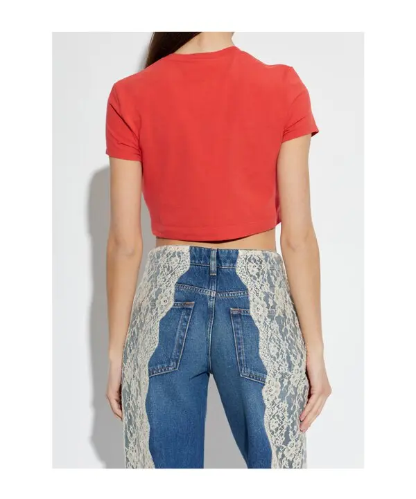 Dolce & Gabbana Cropped Graphic Print T-shirt
