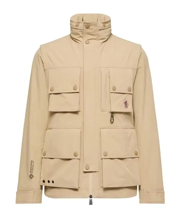 Moncler Lione Hooded Jacket - Beige