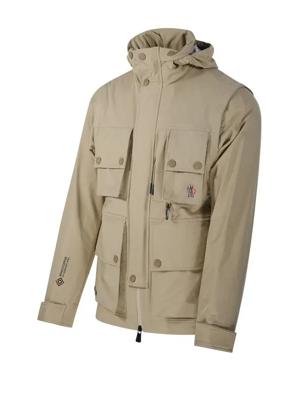 Moncler Lione Hooded Jacket - Beige