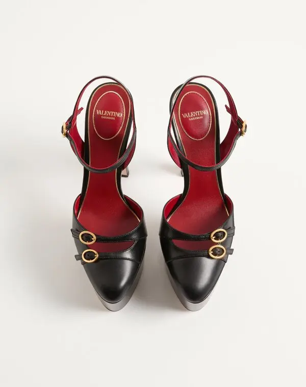 Valentino Garavani Kidskin Platform Pumps With Vlogo Detail - Black