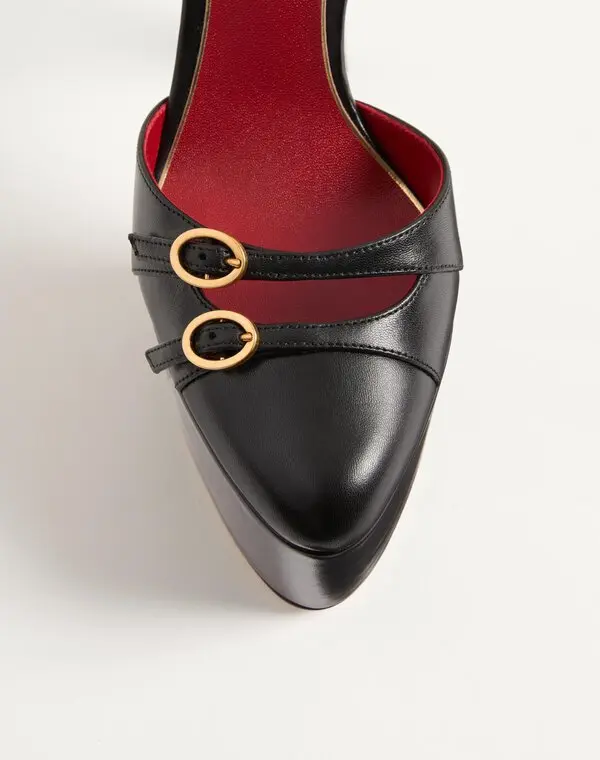 Valentino Garavani Kidskin Platform Pumps With Vlogo Detail - Black