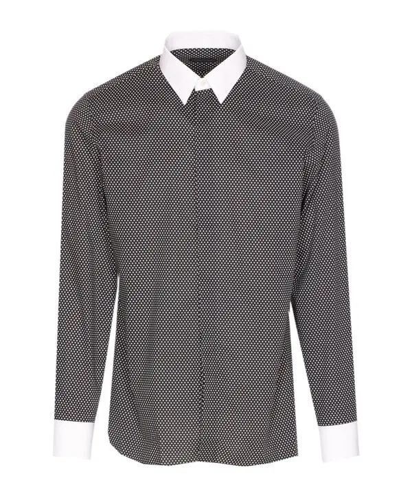 TOM FORD Diamond-pattern Cotton Shirt - Black