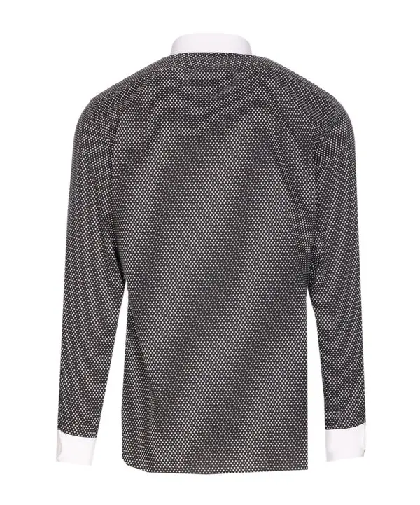 TOM FORD Diamond-pattern Cotton Shirt - Black