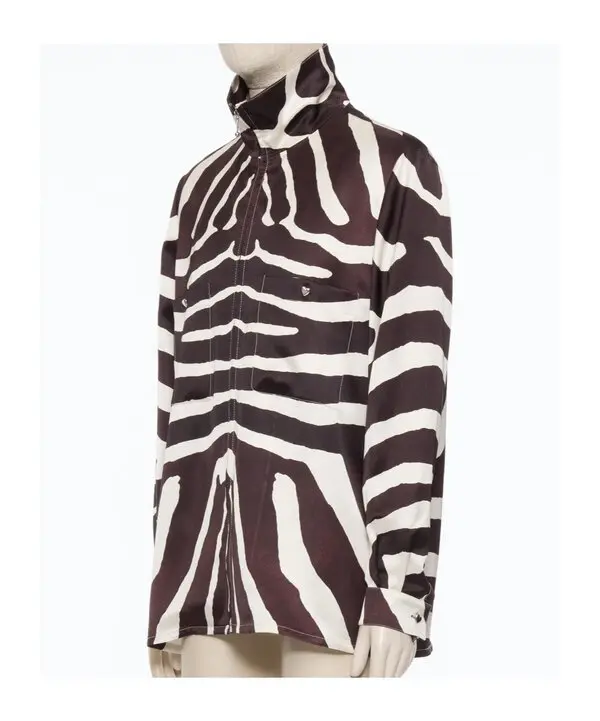 Valentino Garavani Fauve Éclat Zip Overshirt Jacket