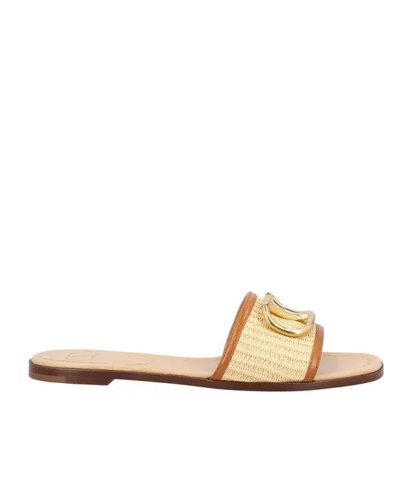 Valentino Garavani Vlogo Signature Slip-on Sandals - Nude