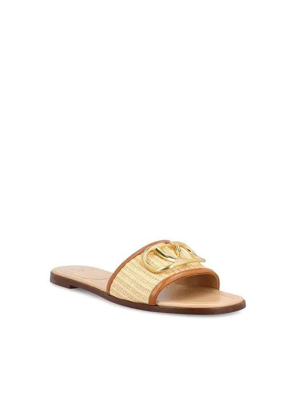 Valentino Garavani Vlogo Signature Slip-on Sandals - Nude