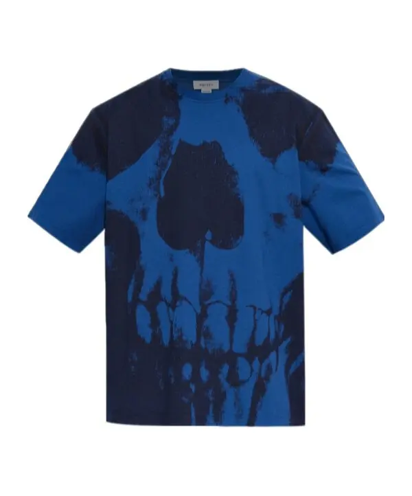 Alexander McQueen Skull Printed Crewneck T-shirt - Blue
