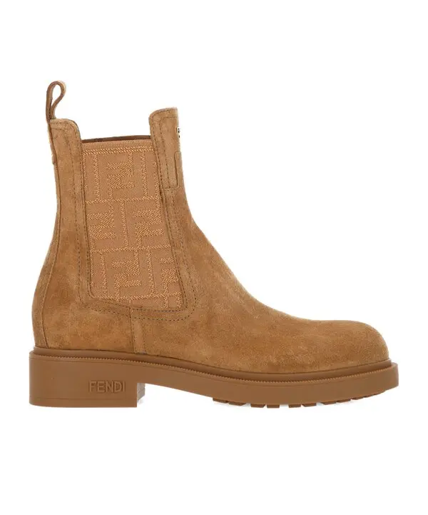 Fendi Ff Motif Chelsea Ankle Boots