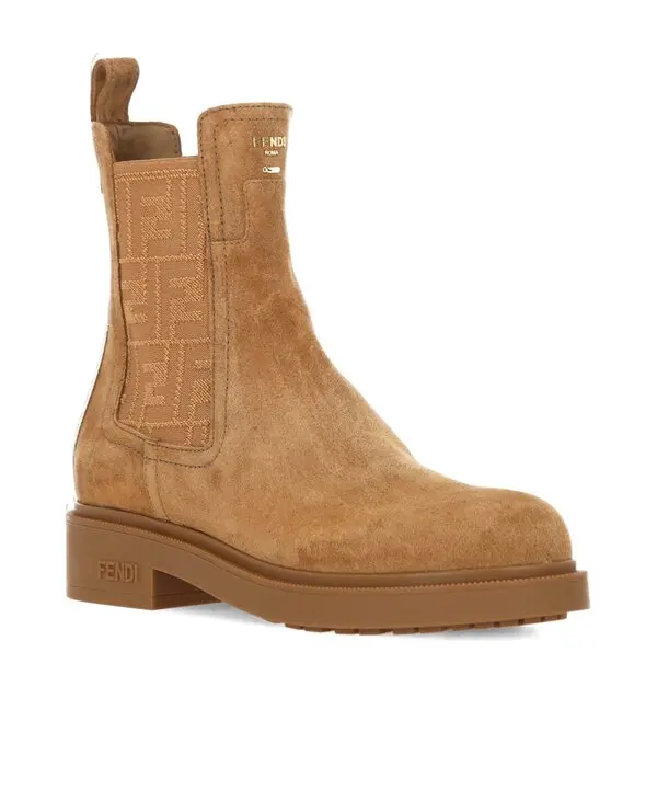 Fendi Ff Motif Chelsea Ankle Boots