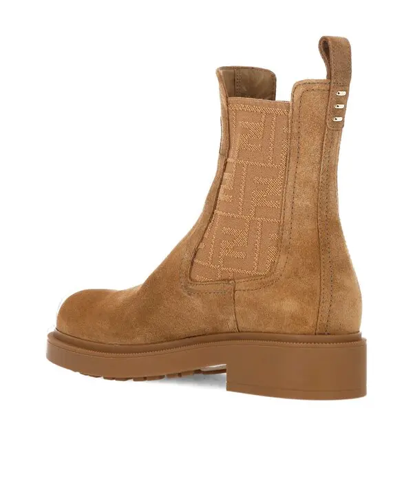 Fendi Ff Motif Chelsea Ankle Boots
