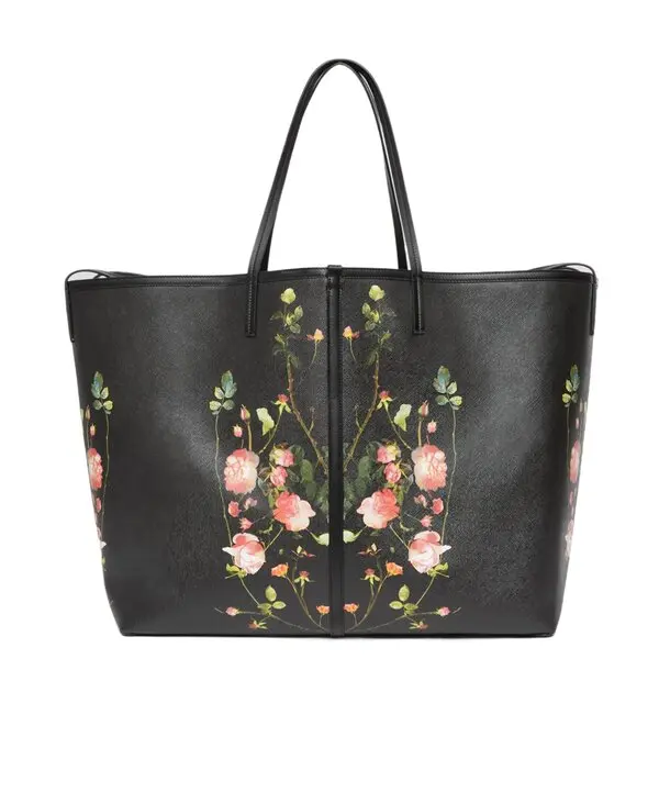 Burberry Floral Print Logo Tote Bag