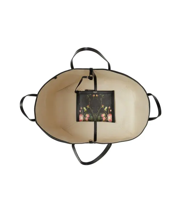 Burberry Floral Print Logo Tote Bag