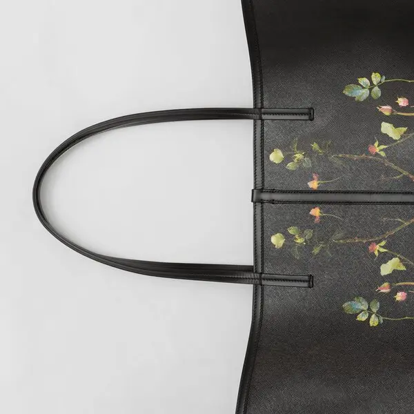 Burberry Floral Print Logo Tote Bag