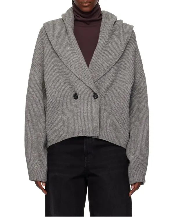 TOTEME Double-breasted Ribbed Cardigan