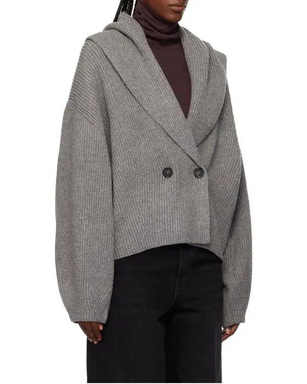TOTEME Double-breasted Ribbed Cardigan