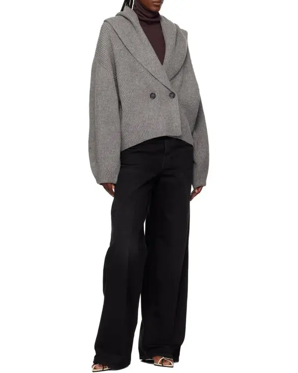 TOTEME Double-breasted Ribbed Cardigan