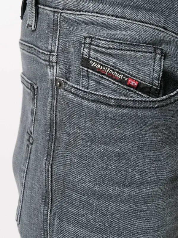 DIESEL® D-amny Mid-rise Slim-fit Jeans - Gray