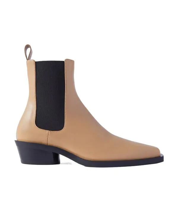 Proenza Schouler Square-toed Short Boots - Beige