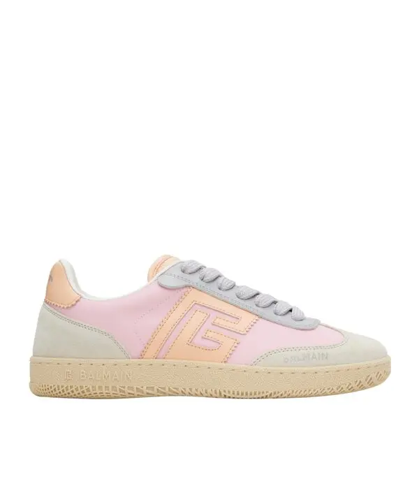 Balmain Swan Sneakers In Multicolor Leather - Multi-color