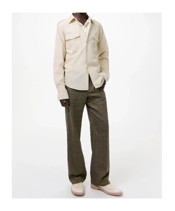 Our Legacy Lean Chest-pockets Shirt - Eggshell