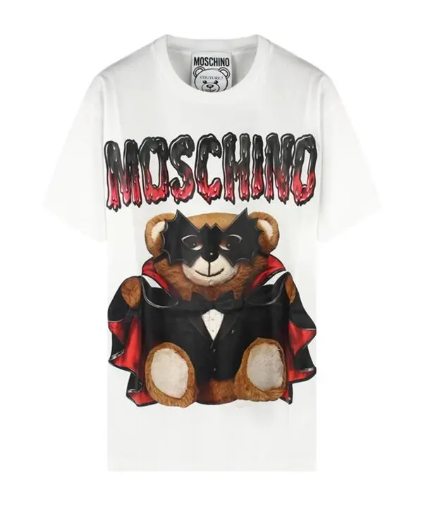 Moschino Teddy Bear Logo T-shirt - White