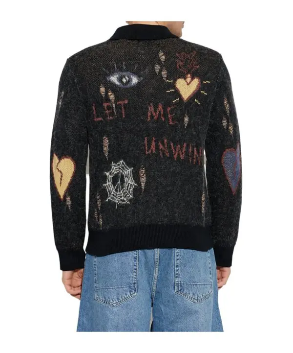 ALLSAINTS Meller Graphic Zip Cardigan