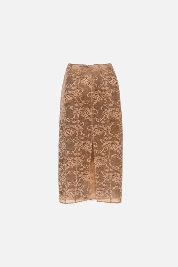 Acne Studios Lace Midi Skirt - Brown