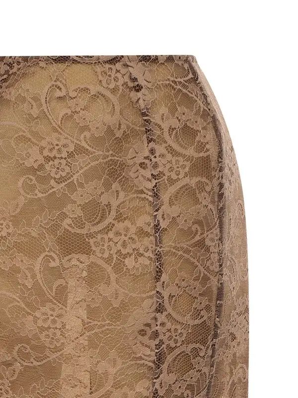 Acne Studios Lace Midi Skirt - Brown