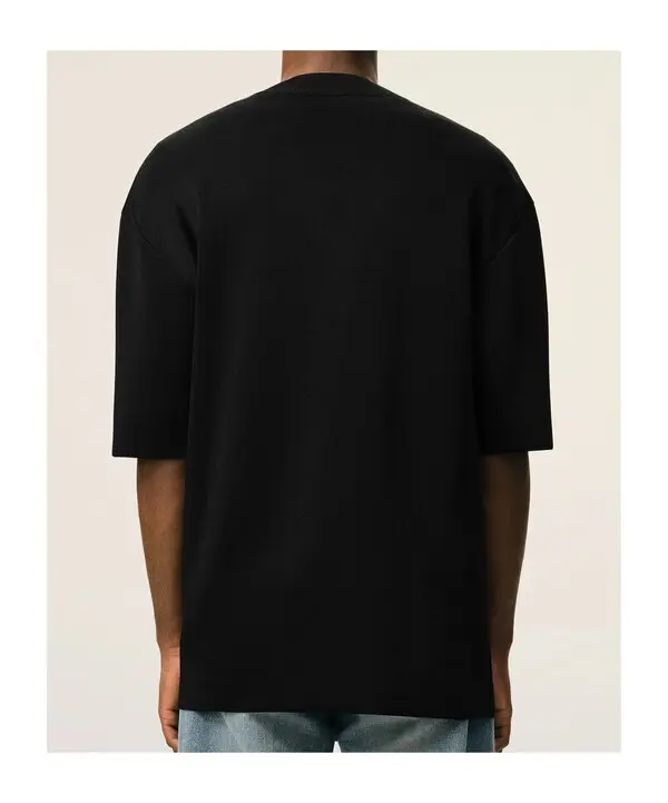 AMI Paris V-neck Short-sleeve Knitted Top