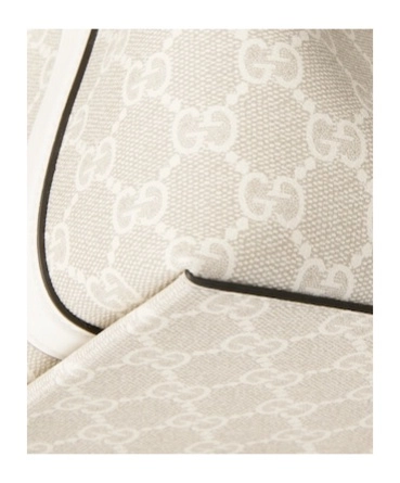 Gucci Gg Emblem Small Bucket Bag - Beige/white