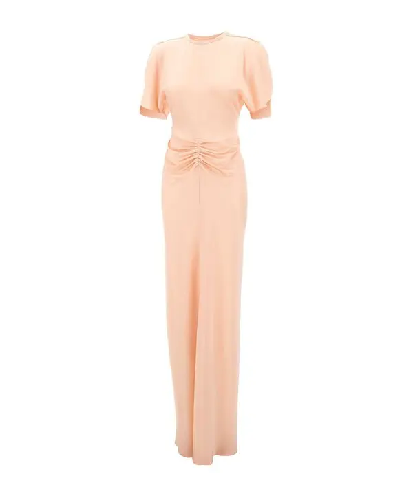 Victoria Beckham Isabella Pleated Maxi Dress - Pink
