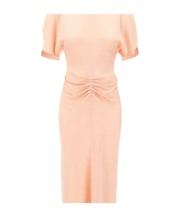 Victoria Beckham Isabella Pleated Maxi Dress - Pink