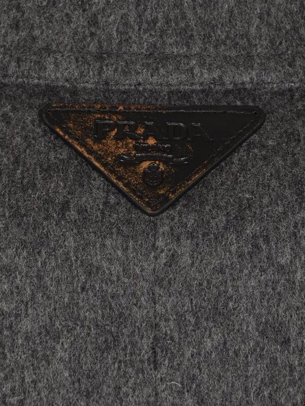 Prada Single-breasted Loden Cloth Coat