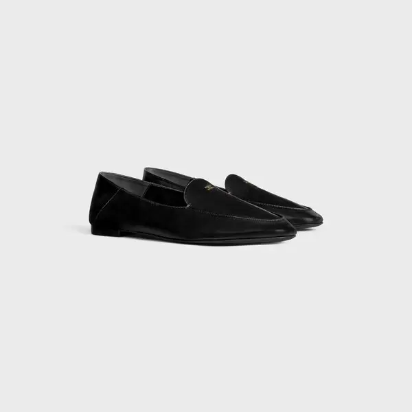 Celine Aura Loafer In Goatskin - Black