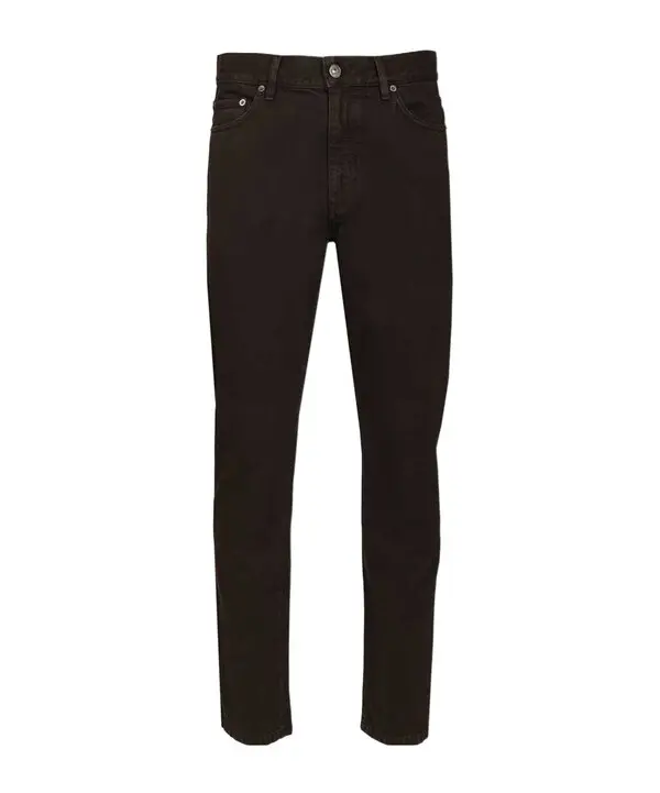 Zegna Slim-fit Jeans With Embossed Logo - Brown