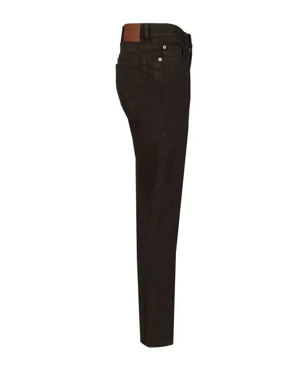 Zegna Slim-fit Jeans With Embossed Logo - Brown