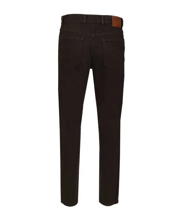 Zegna Slim-fit Jeans With Embossed Logo - Brown