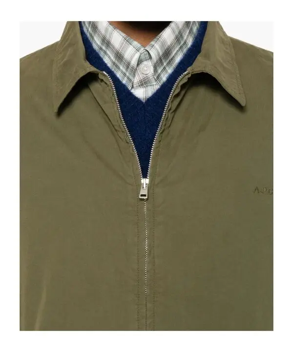 A.p.c. Gilbert Zip Up Jacket - Kaki