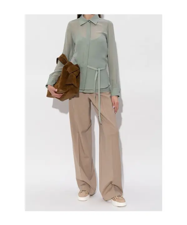 Sportmax High-waisted Belted Trousers