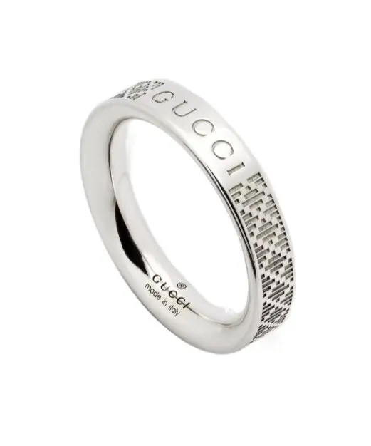 Gucci Diamante Engraved Ring