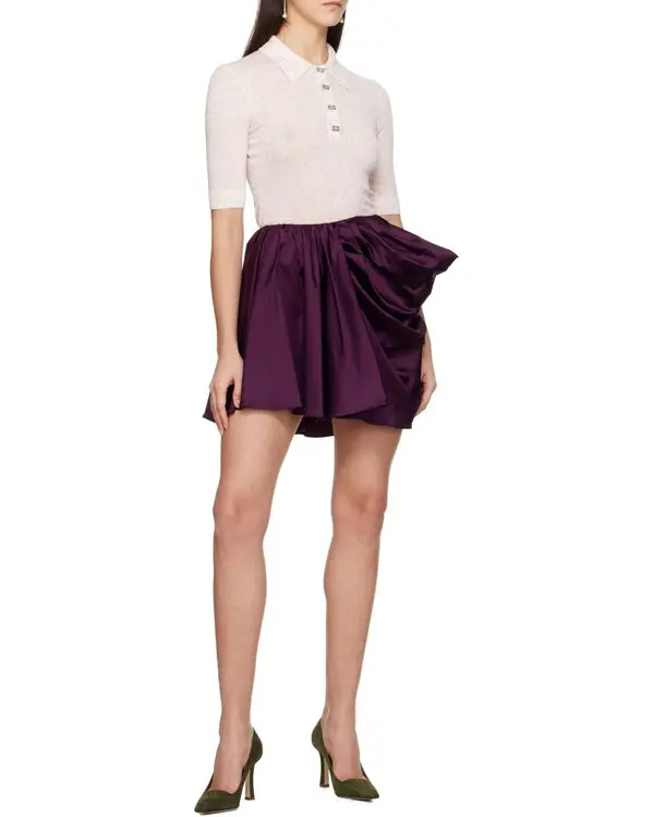 GANNI Sheer Cotton Printed Polo Shirt