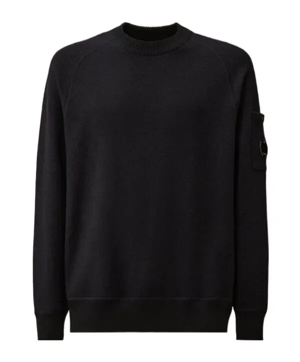 C.P. COMPANY Long Sleeve Crewneck Jumper - Black