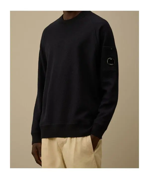 C.P. COMPANY Long Sleeve Crewneck Jumper - Black