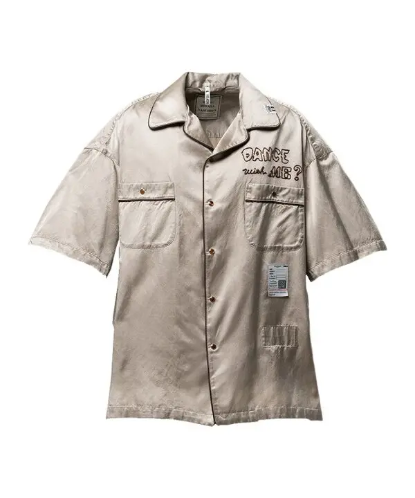 Mihara Yasuhiro Bowling Shirt - Beige